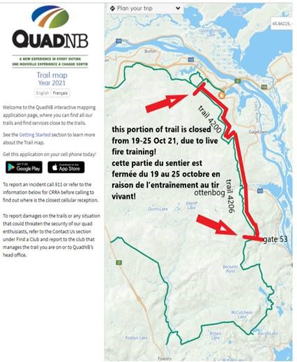 Trail Closure - Quad NB
